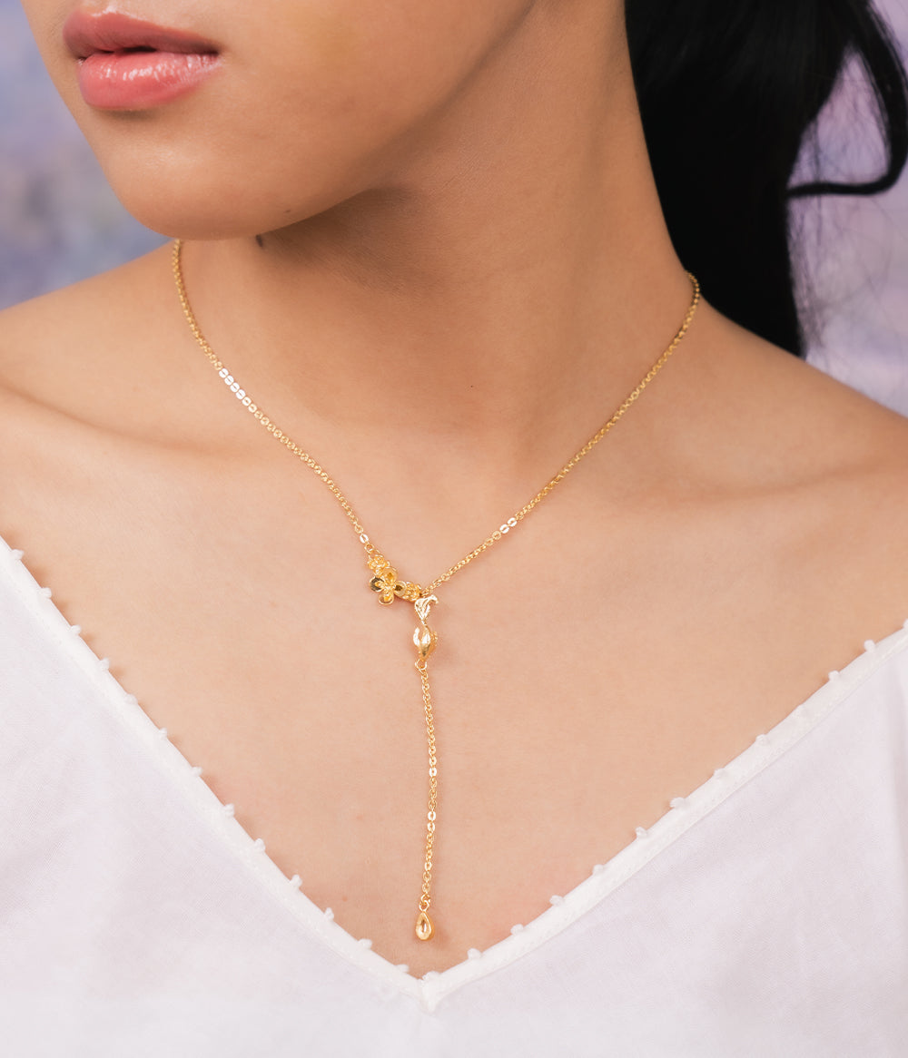 Life Under Water Dangle Necklace Gold Dip – Tulola Jewelry