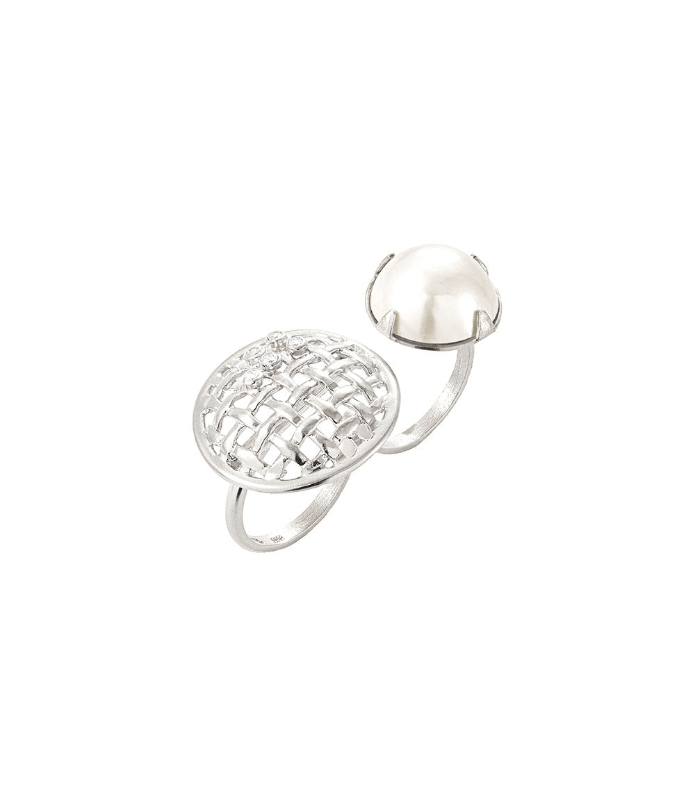Anyaman Double Ring Silver – Tulola Jewelry