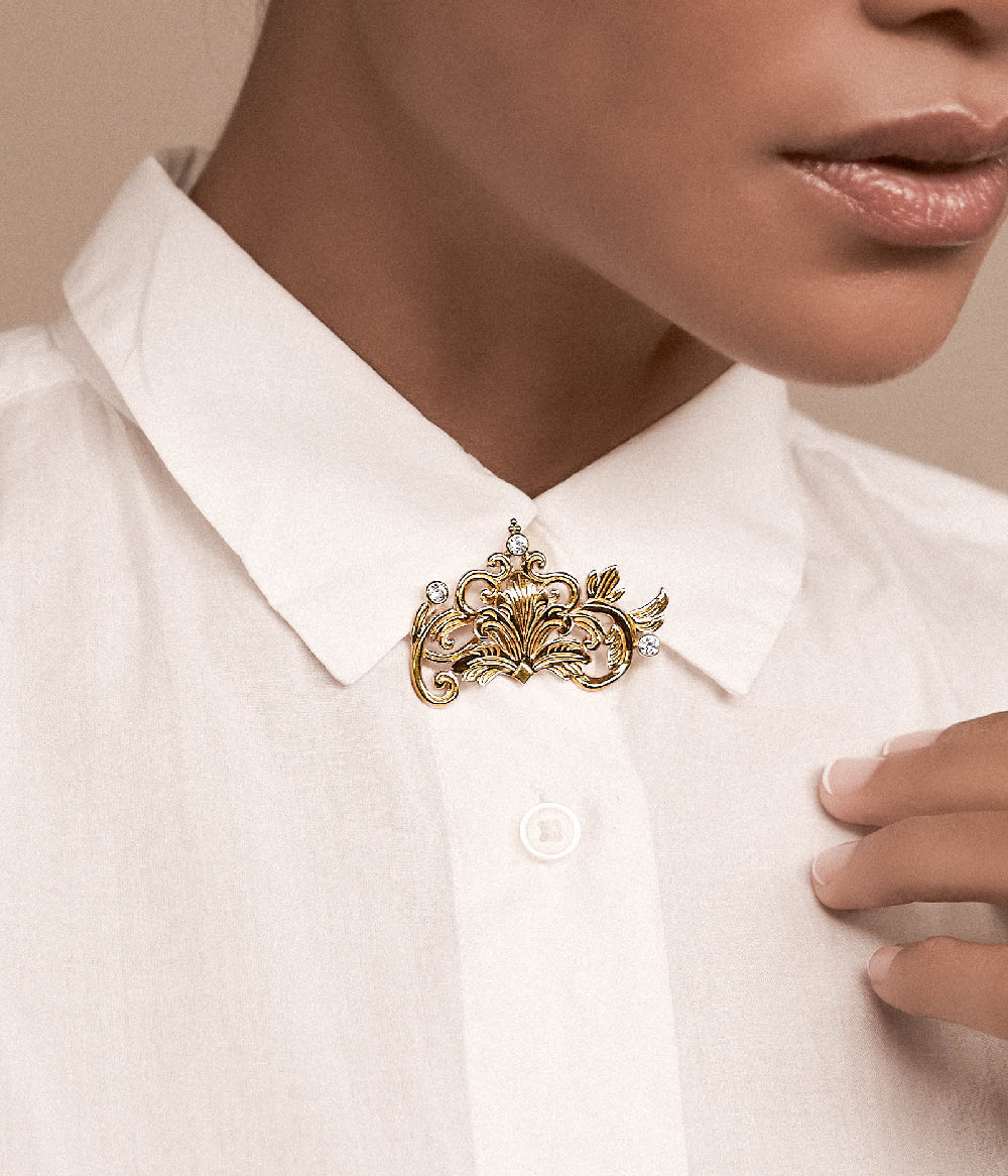 Omah Ratu Brooch Gold Dip – Tulola Jewelry