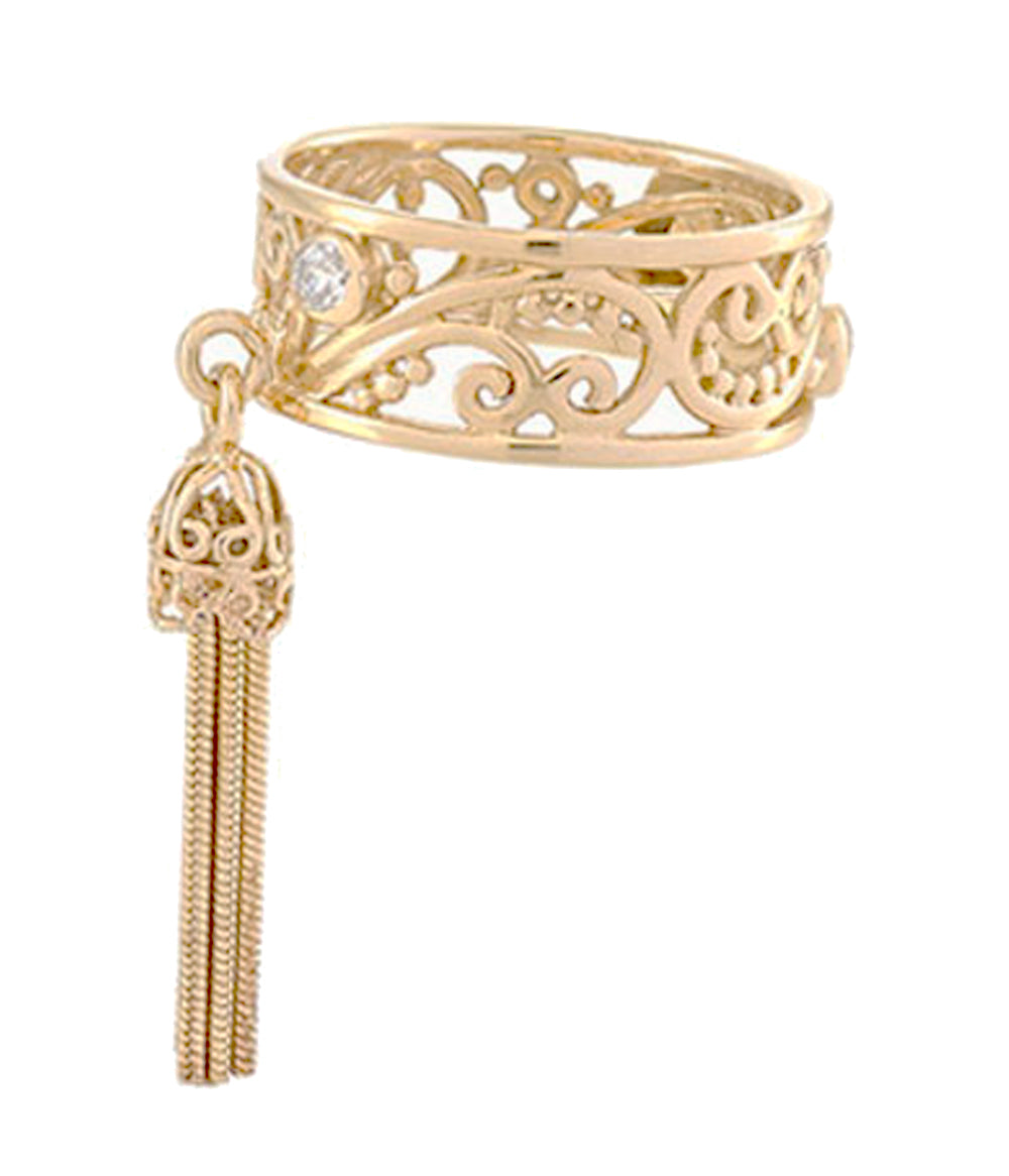 Lace Tassel Ring Gold Dip – Tulola Jewelry
