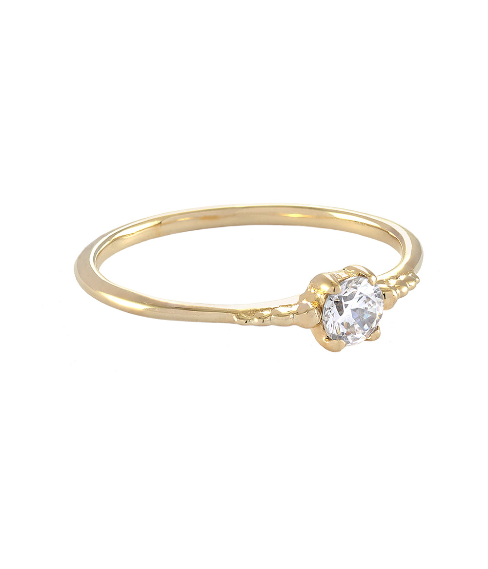 Kipas Solitaire Ring Gold Dip – Tulola Jewelry